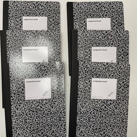 Office | Nwt Set Of 6 Wide Ruled Composition Books | Poshmark